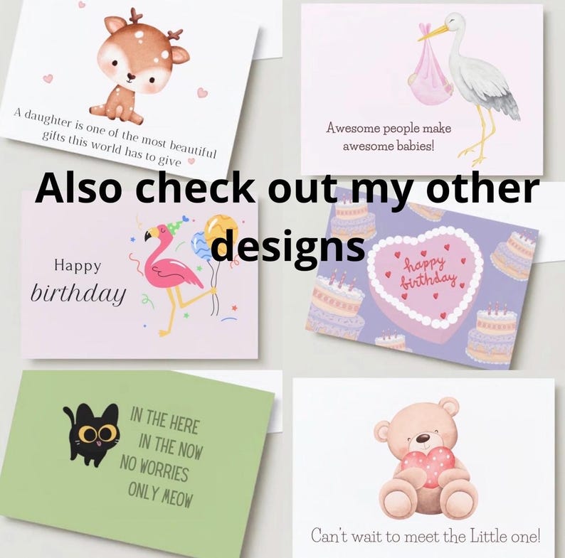 Flashcards Printable Cute Learning Cards Digital Pdf File A4 Format for ...