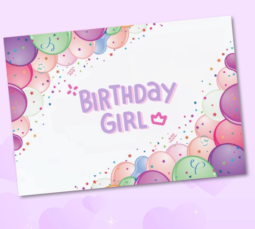 Printable Card Happy Birthday Cute Pink Card With Quote Digital Pdf ...