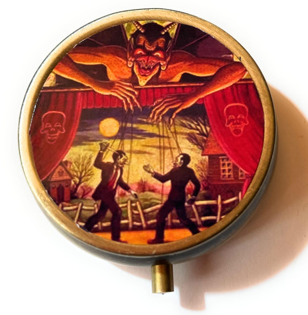 DEMON Controls Human Puppets Box Detail Friendship Whim Love - Etsy