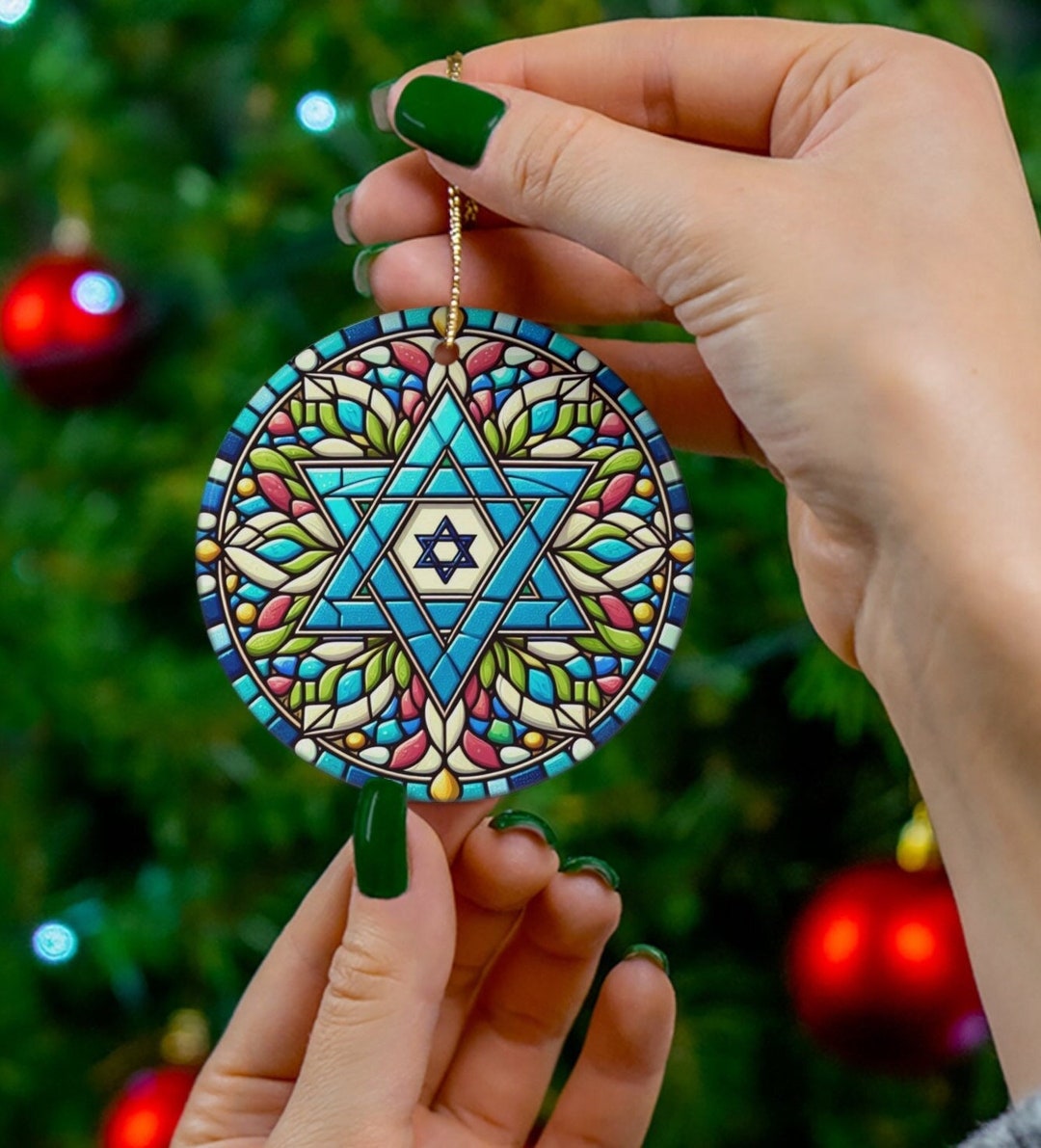 Star of David Christmas Ornament Elegant Jewish Holiday Decor Festive ...
