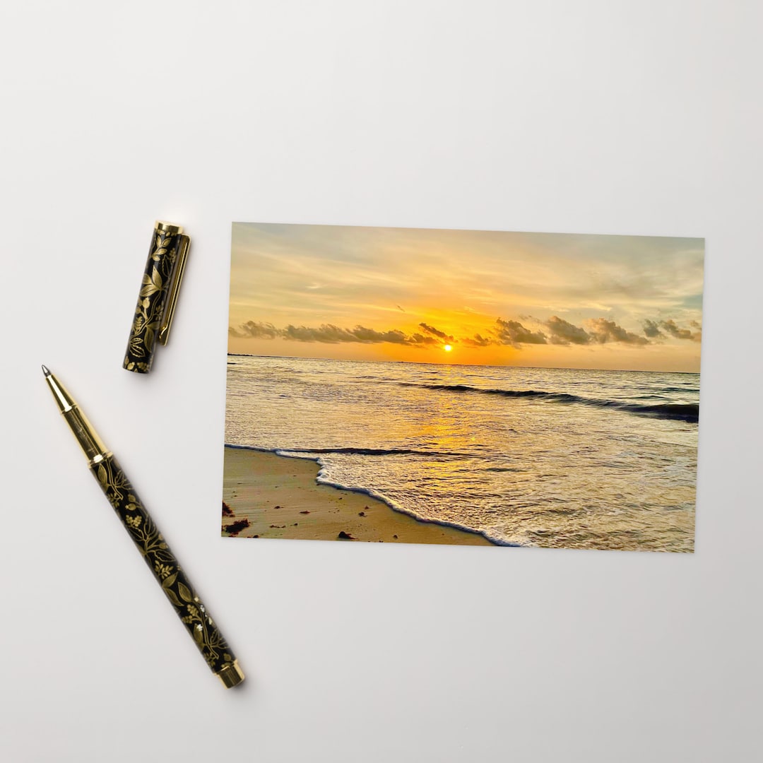 Caribbean Sunrise Greeting Card - Etsy