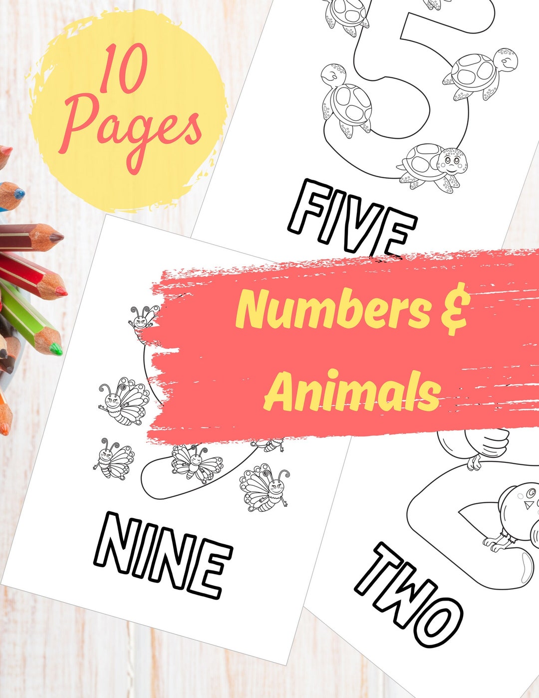 Count and Color Numbers and Animals, Toddler/preschool/prek, Beginner ...