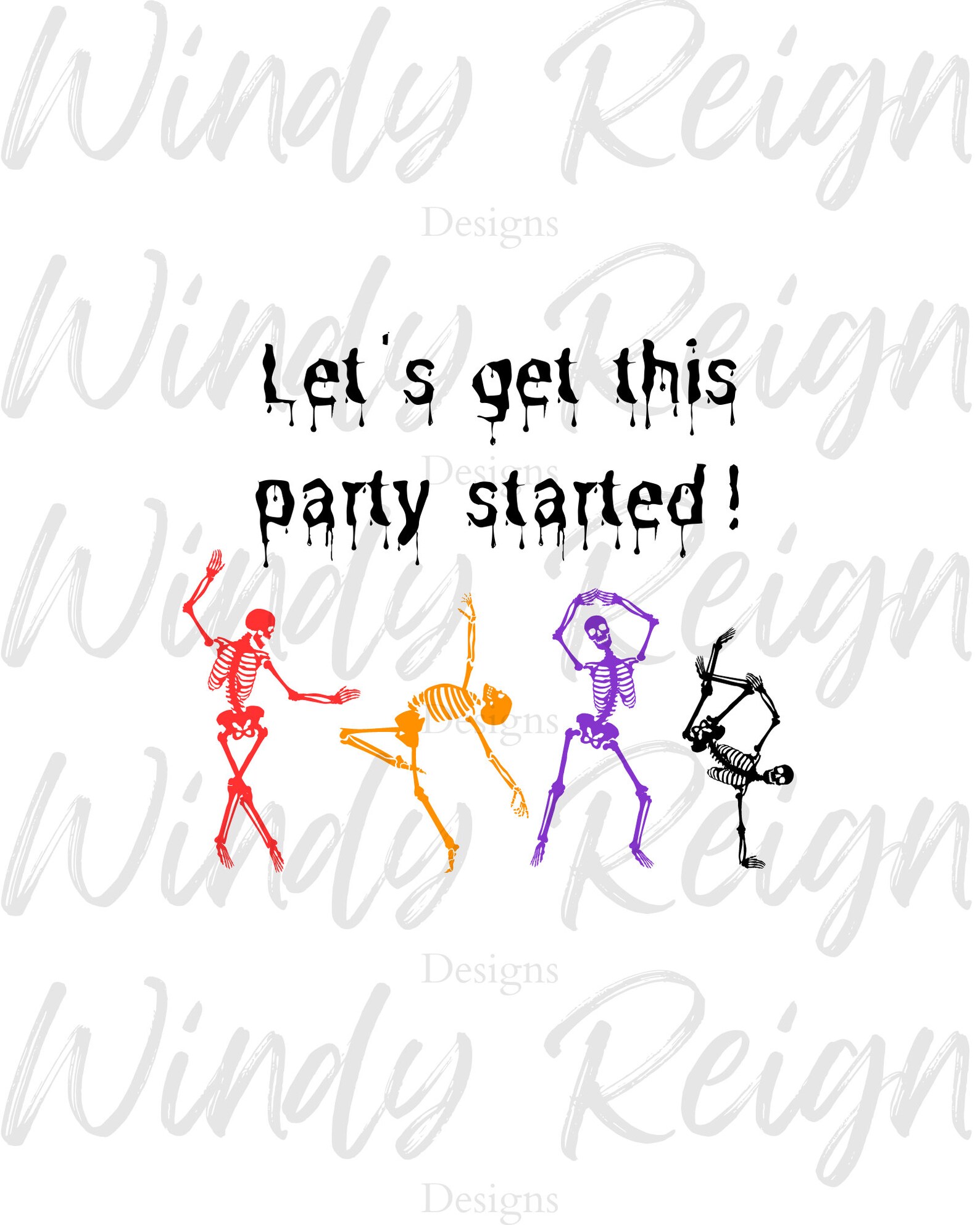 Halloween SVG Party Skeletons SVG Instant Download - Etsy