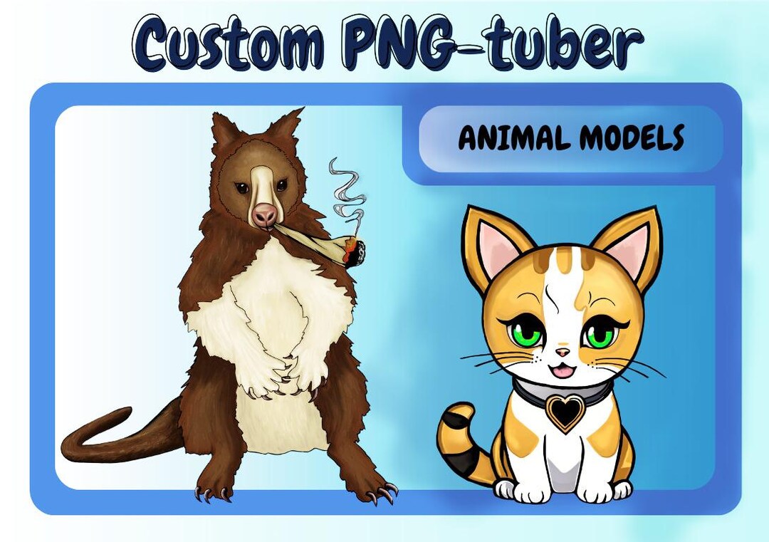 Custom Animal Pngtuber Animal Reactive Avatar Commission PNG Tuber ...
