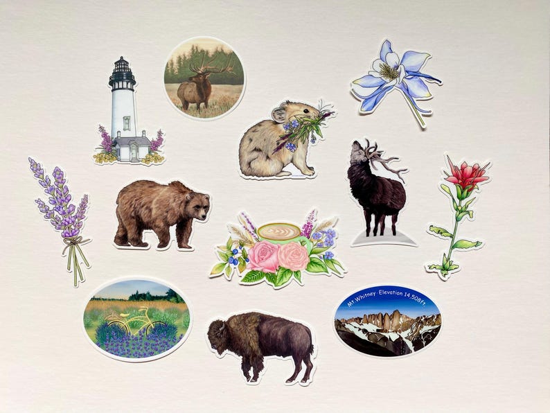 Brown Bear Vinyl Sticker - Etsy
