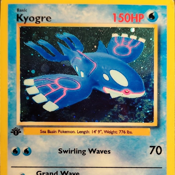 Kyogre Card - Etsy