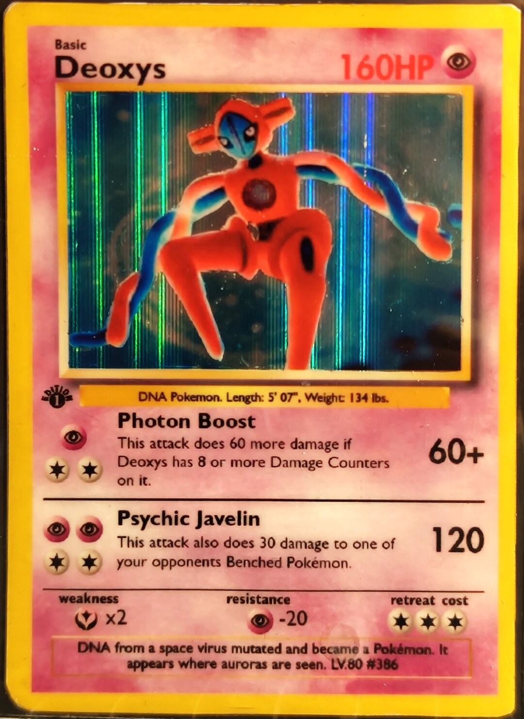 Deoxys Base Set Custom Pokémon Card - Etsy