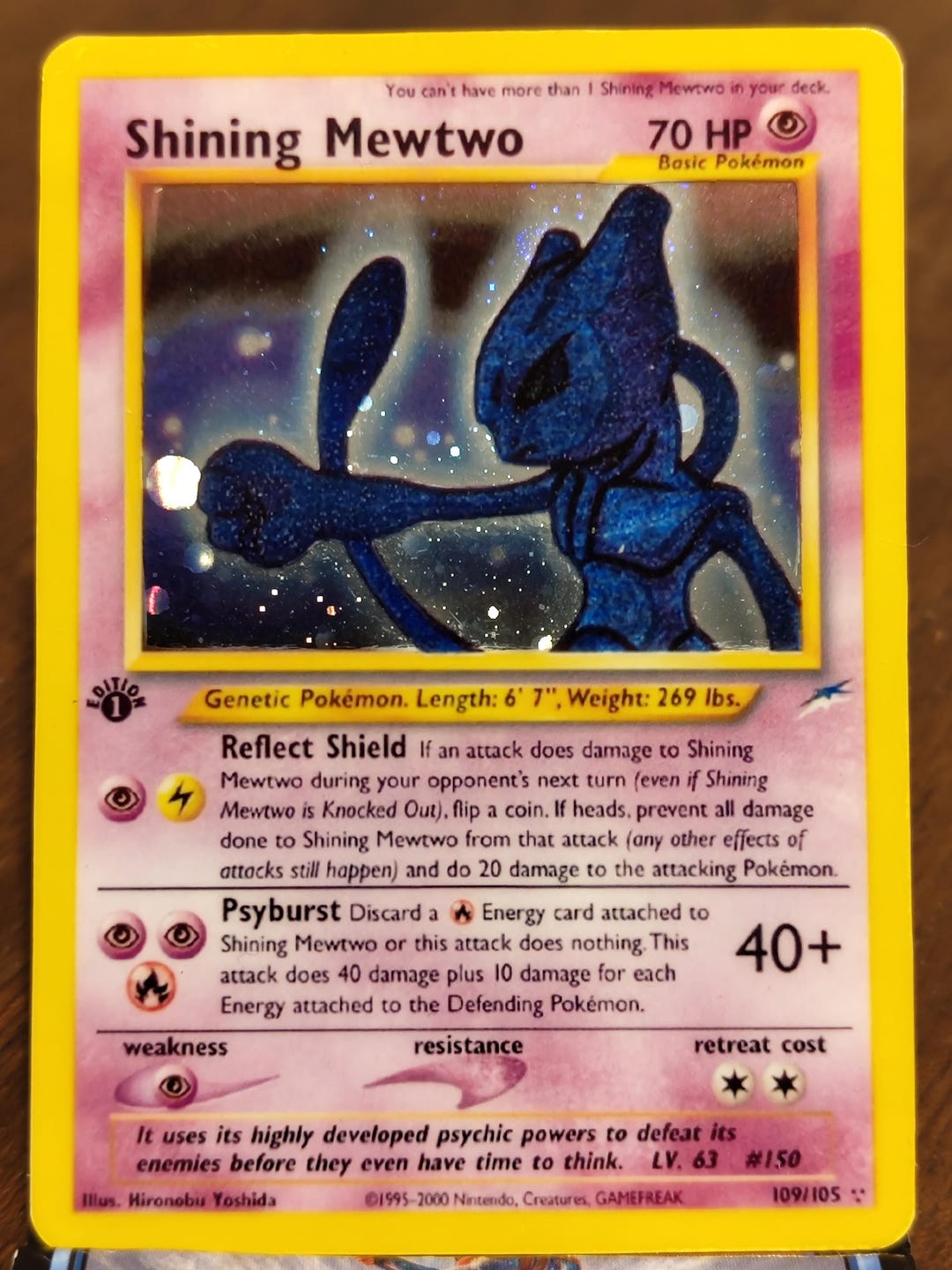 Shining Mewtwo Custom Holo Pokémon Card - Etsy