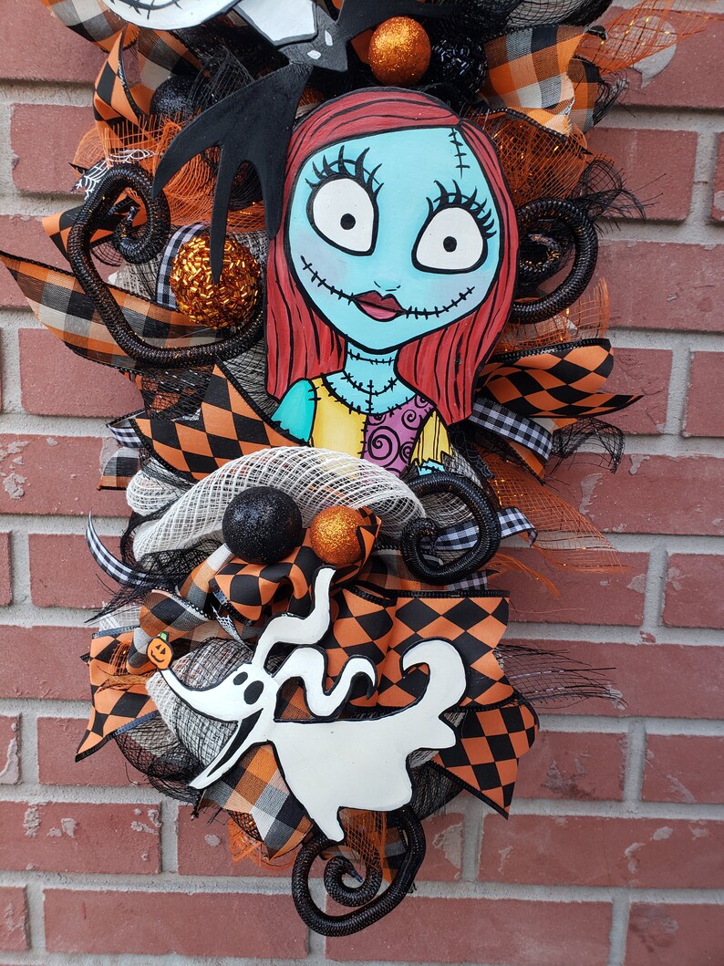 Halloween Door Swag Nightmare Before Christmas - Etsy