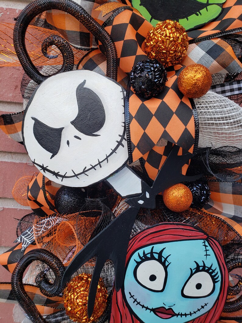 Halloween Door Swag Nightmare Before Christmas - Etsy