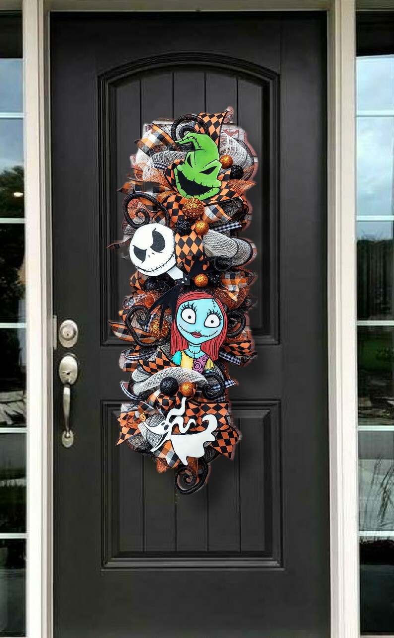 Halloween Door Swag Nightmare Before Christmas - Etsy