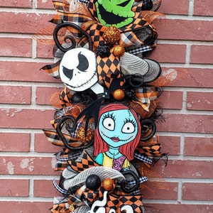 Halloween Door Swag Nightmare Before Christmas - Etsy