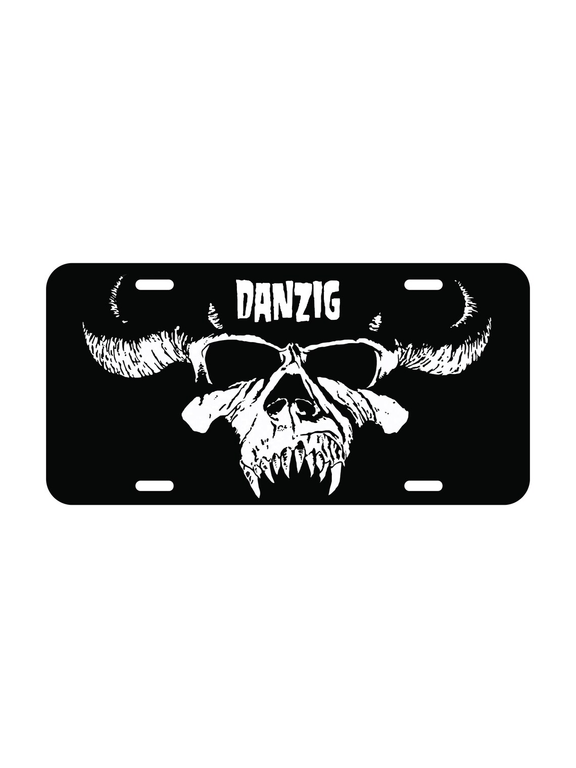 Danzig Skull Front License Plate Heavy Metal Thrash Inspired Car Tag ...