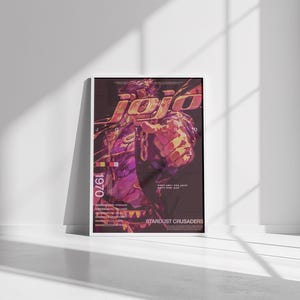 Jojo's Bizarre Adventure Jotaro Poster – Stardust Crusaders Anime Art ...