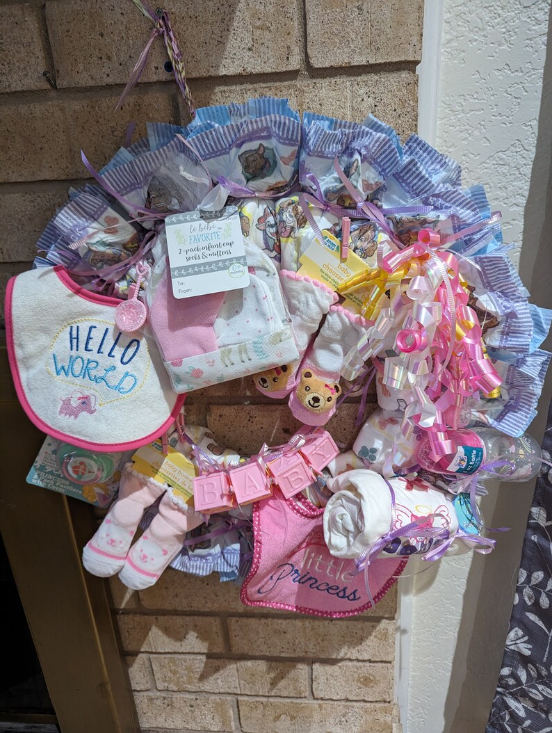 Baby Shower Diaper Wreath - Etsy