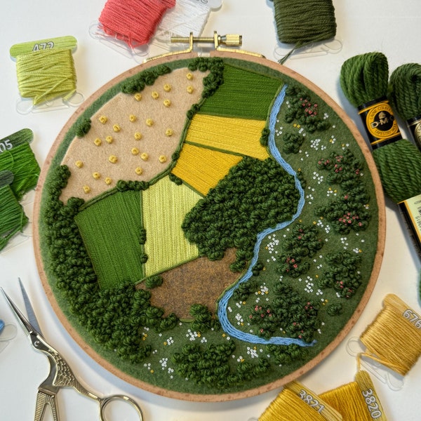 Embroidery Landscape - Etsy