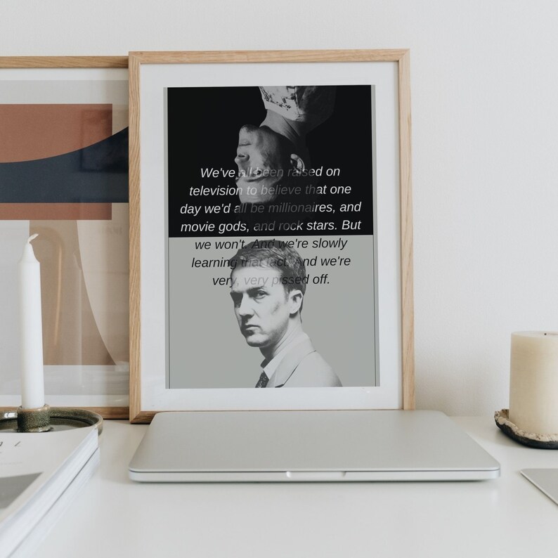 Fight Club Movie Quote Digital Poster Fight Club Movie Digital Print ...
