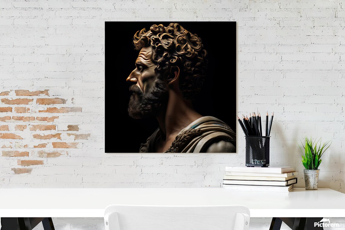 Marcus Aurelius Profile, Stoic Poster, Stoic Prints, Stoic Art ...