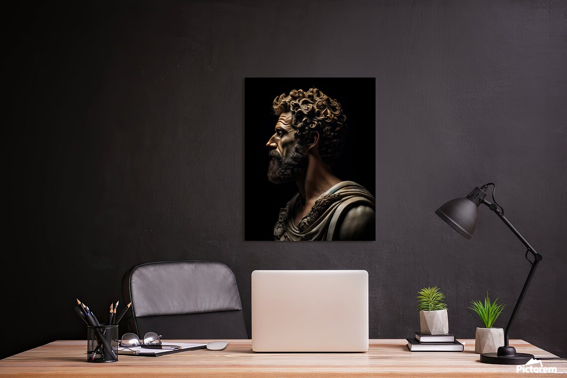 Marcus Aurelius Profile, Stoic Poster, Stoic Prints, Stoic Art ...