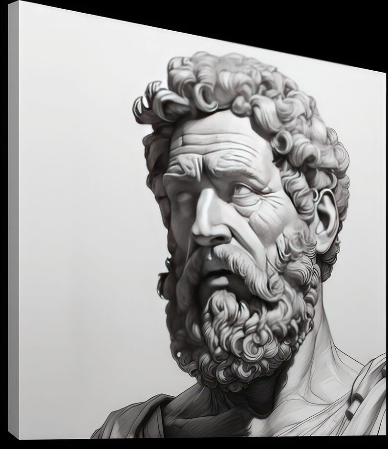 Marcus Aurelius Black and White, Stoic Poster, Stoic Prints, Stoic Art ...
