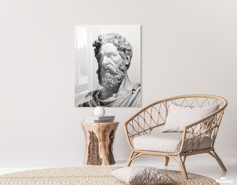 Marcus Aurelius Black and White, Stoic Poster, Stoic Prints, Stoic Art ...