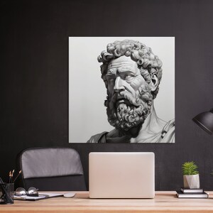 Marcus Aurelius Black and White, Stoic Poster, Stoic Prints, Stoic Art ...