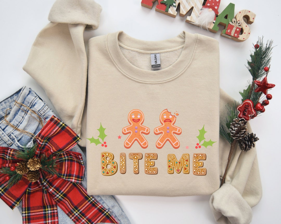 Bite Me Gingerbread Man, Christmas Gingerbread Man, Christmas Bite Me ...
