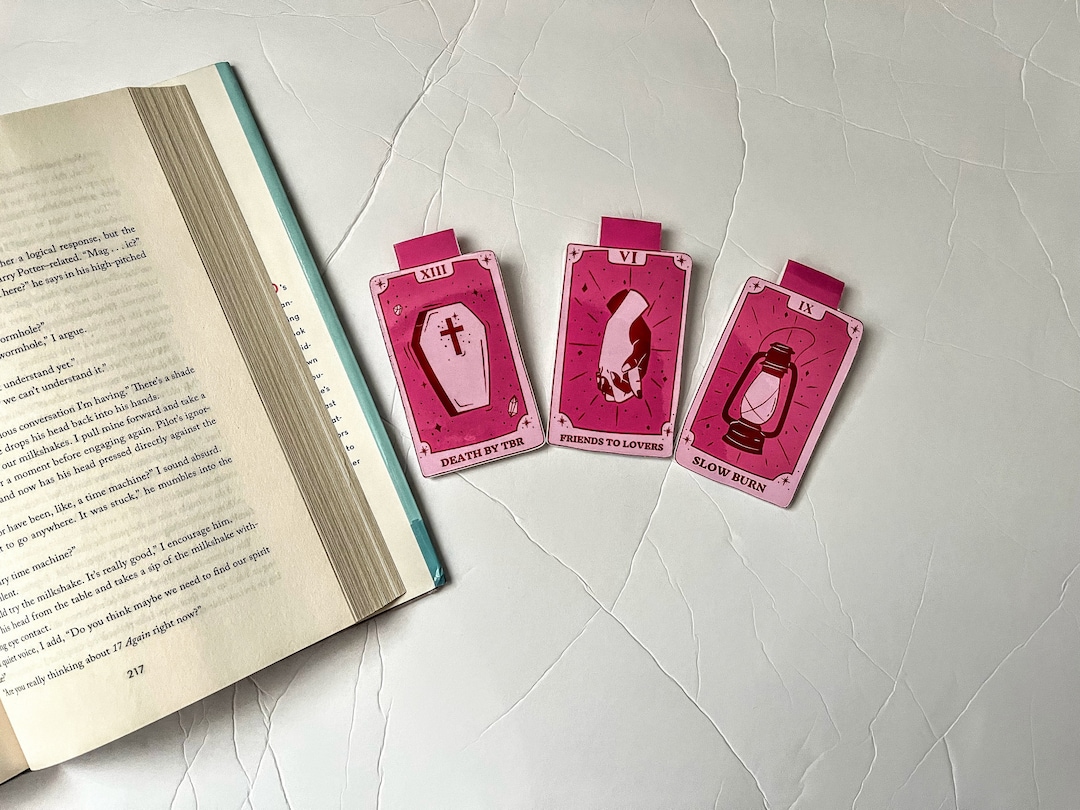 Book Trope Magnetic Bookmark | Death by TBR, Slow Burn - Etsy