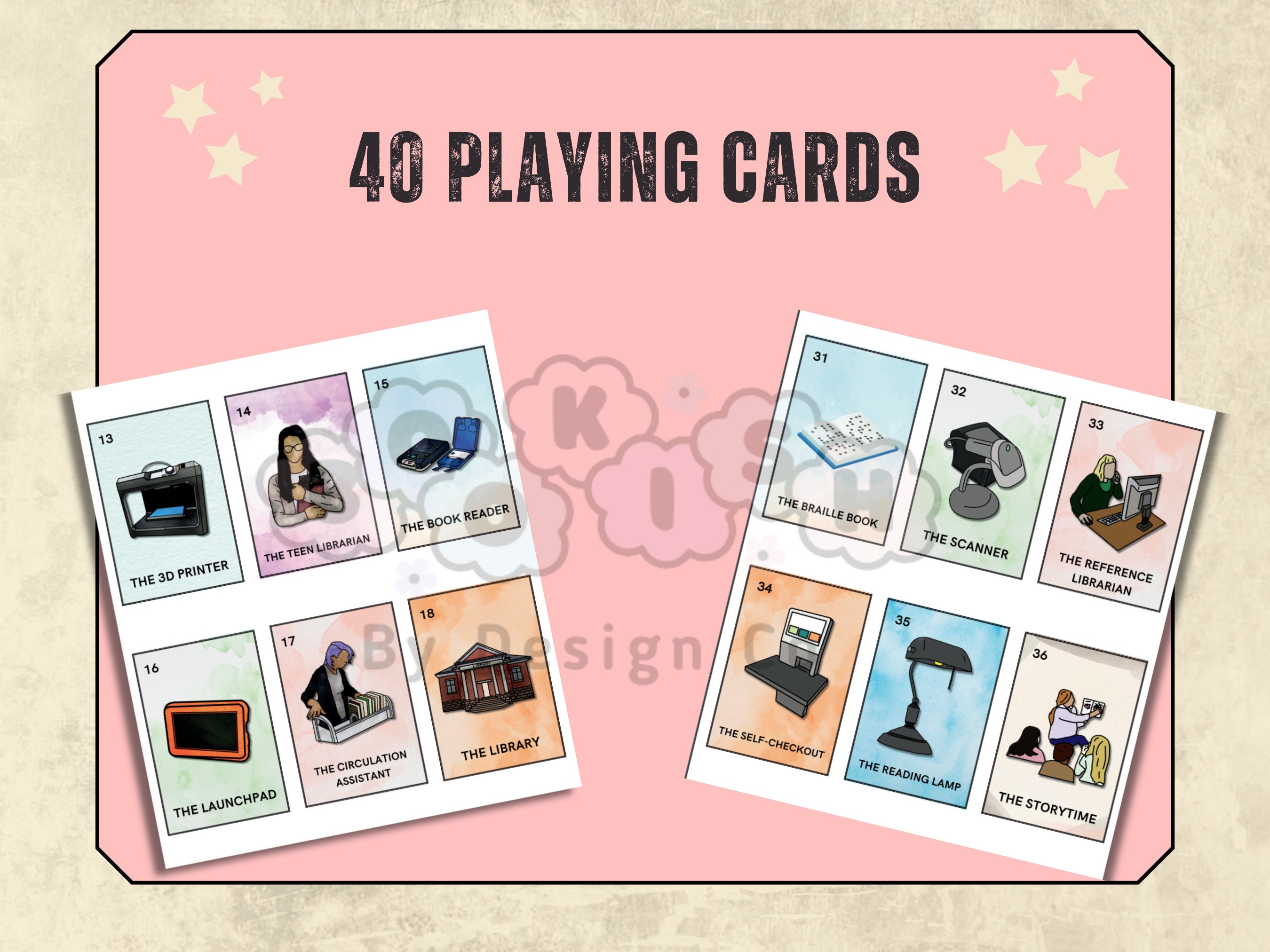Library Loteria Game – Special Edition, Fun Librarian Gift (digital ...