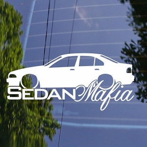 Lowered SEDAN MAFIA Sedan Decal Sticker for BMW E39 5-series 540i 530d ...