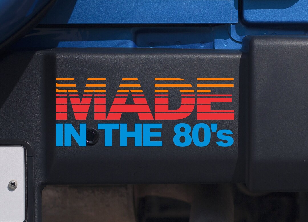 Made in the 80's Rad Car Laptop Decal Sticker Retro Theme Novelty Multi ...
