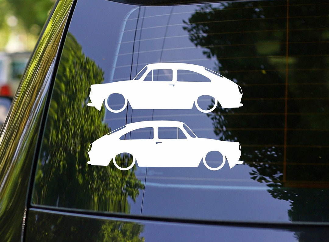 2x Lowered Car Decal Stickers for Volkswagen VW Type 3 Fastback Classic ...