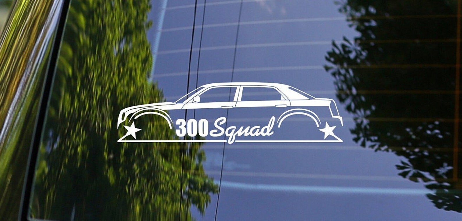 300 Squad Car Silhouette Decal Sticker for Lowered Chrysler 300c 1st ...
