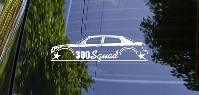 300 Squad Car Silhouette Decal Sticker for Lowered Chrysler 300c 1st ...