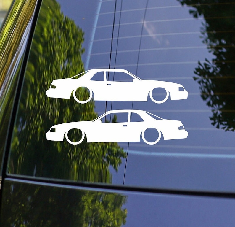 2x Lowered Car Decal Stickers for Ford Thunderbird Turbo Coupe 9th Gen ...