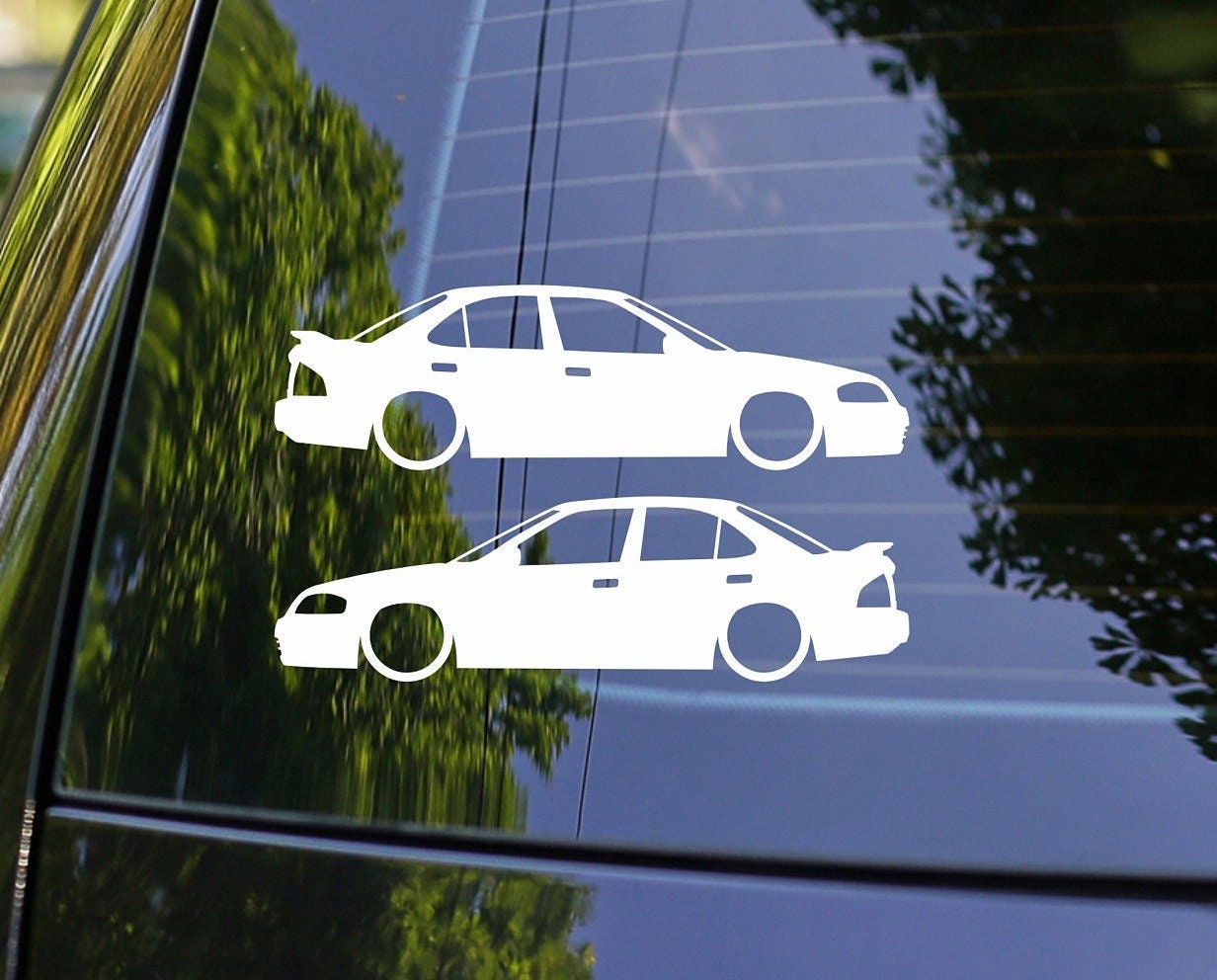 2x Lowered Car Silhouette JDM Decal Stickers for Nissan Sentra SE-R - Etsy