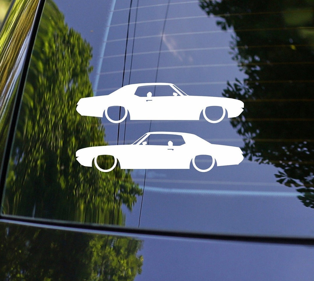 2x Lowered Classic Car Decal Stickers for 1968-1972 Oldsmobile Cutlass ...