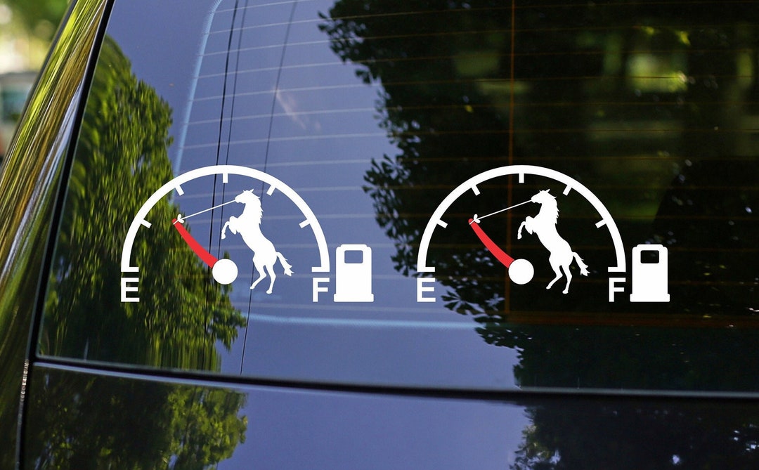 2x Horse Low Fuel Gauge Funny Decal Stickers Multi-color for Car Truck ...