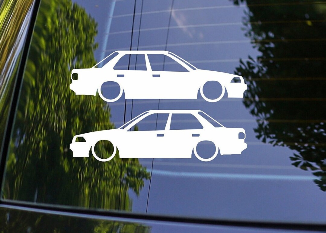 2x Lowered Car Decal Stickers for Toyota Corolla AE91 Sedan E90 1987 ...