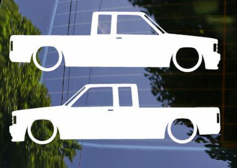 2x Lowered Car Stickers for Chevrolet S10 Extended Cab Pickup 1982-1993 ...