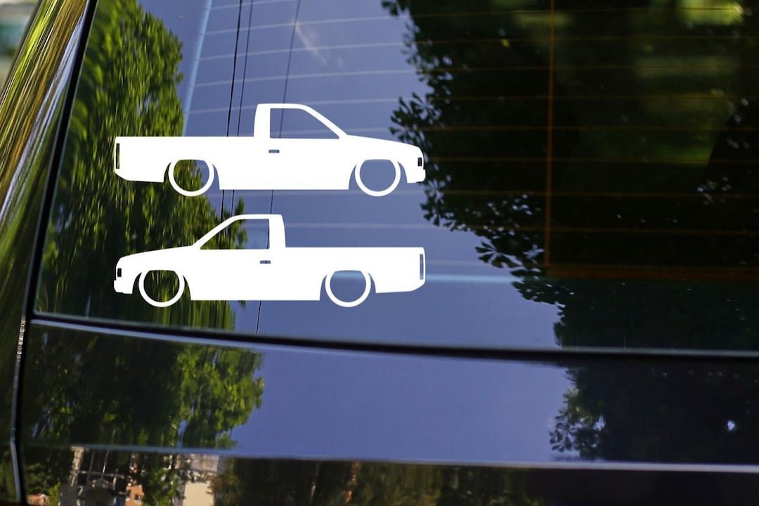 2x Lowered JDM Truck Silhouette Decal Stickers for Nissan Hardbody ...