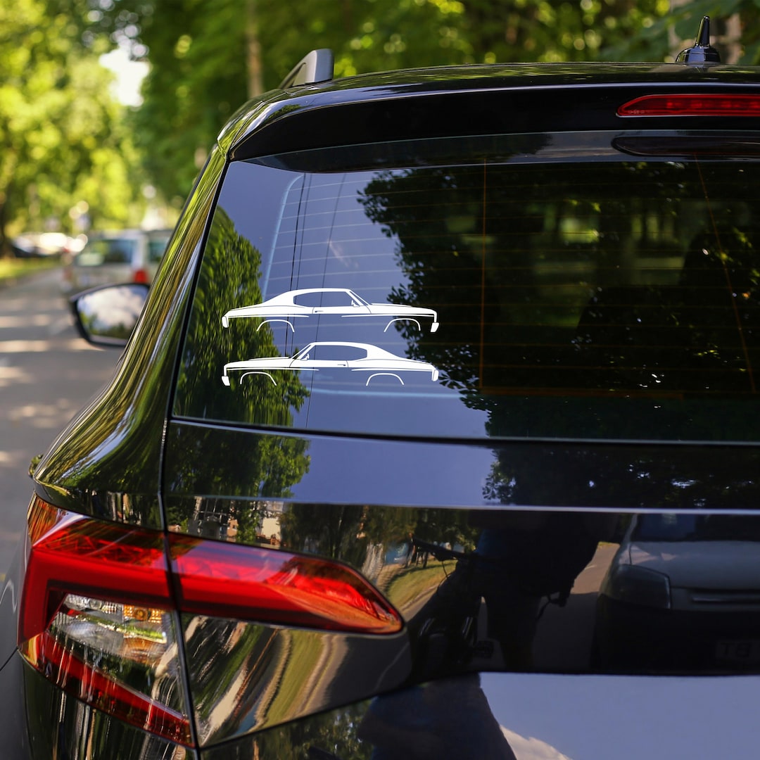 2X Car Silhouette Decal Stickers for 1970-72 Chevrolet Chevelle Malibu ...