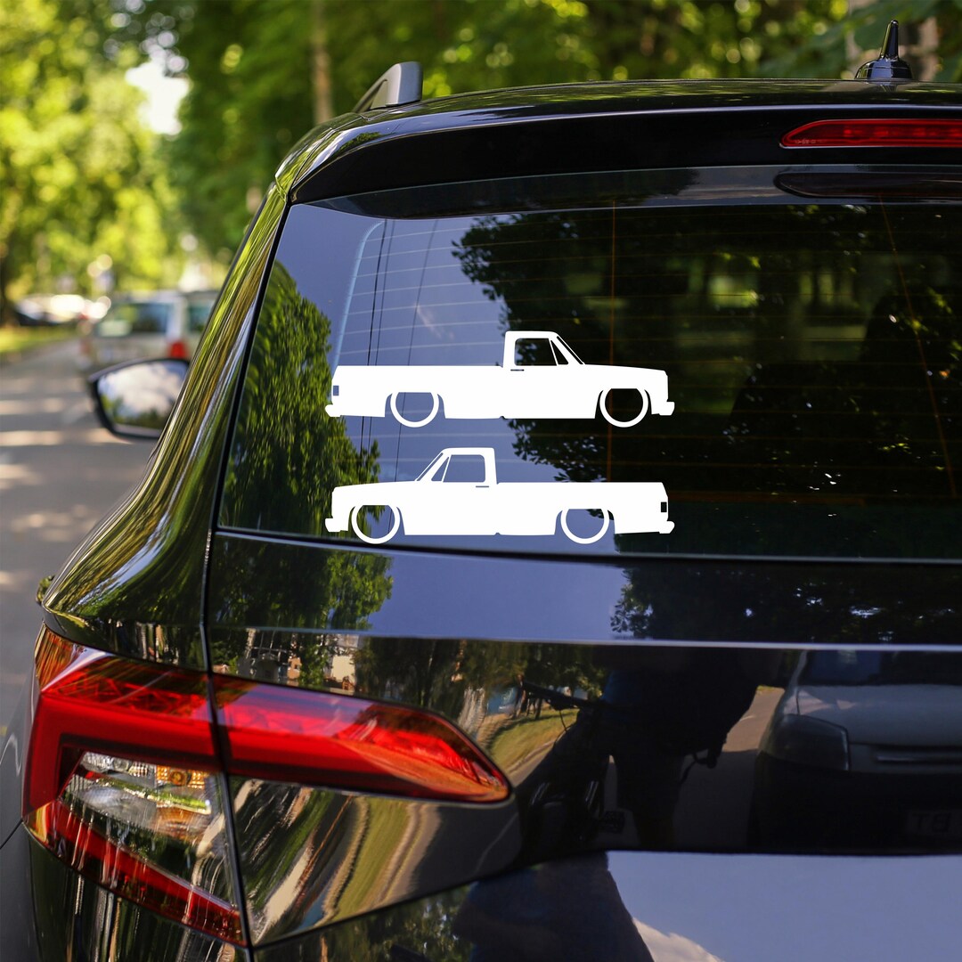2x Lowered Truck Decal Stickers for Chevrolet C10 Long Pickup 3rd Gen ...