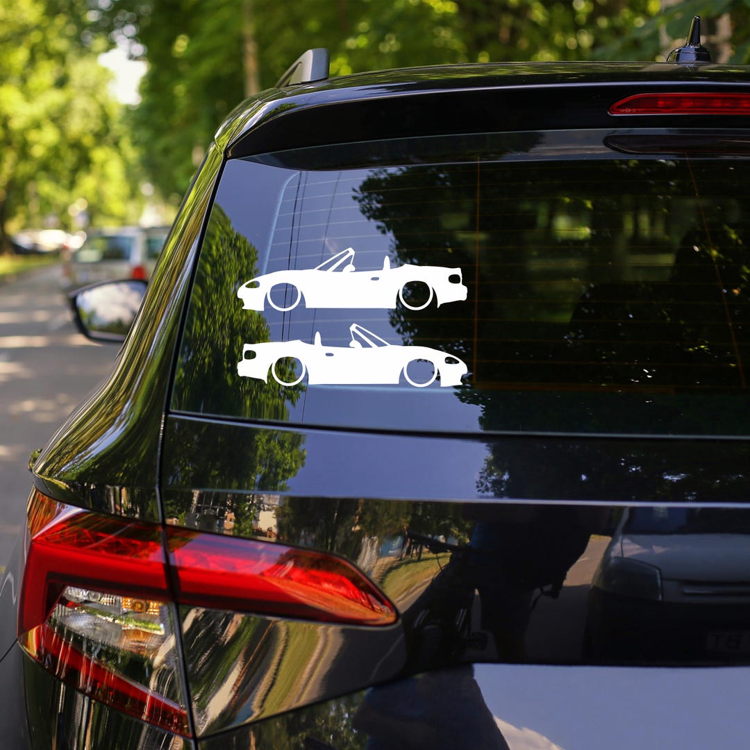 2x Lowered Car Decal Stickers for Mazda MX5 Miata Convertible NB ...