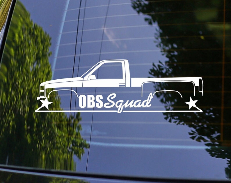 OBS Squad Pickup Truck Decal Sticker for Chevrolet Silverado C1500 ...
