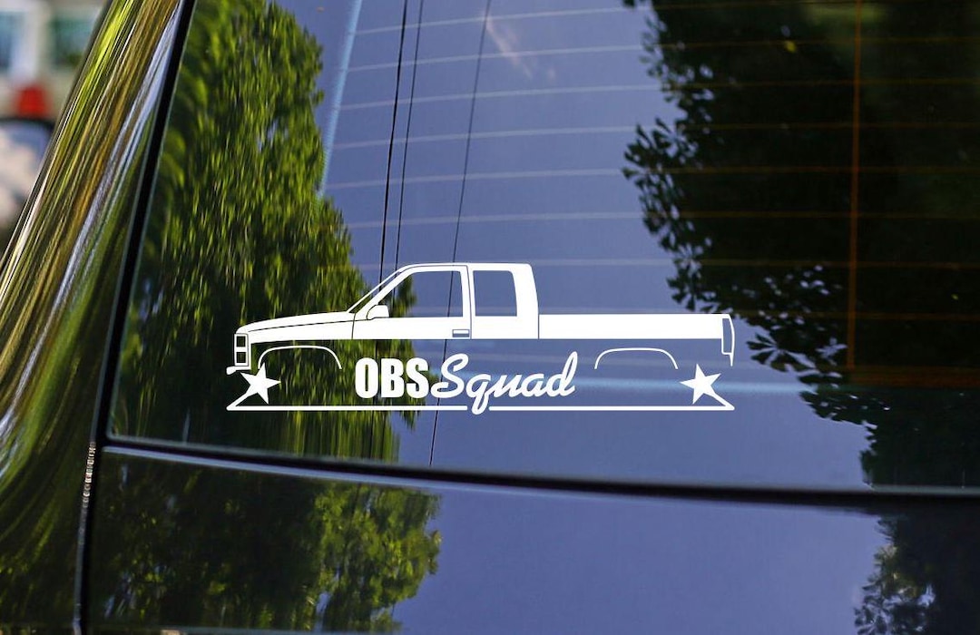 OBS Squad Pickup Truck Decal Sticker for Chevrolet Silverado Extended ...