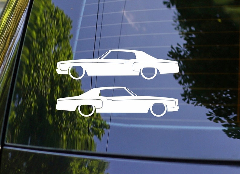 2x Lowered Car Decal Stickers for Chevrolet Monte Carlo 1st Gen Classic ...