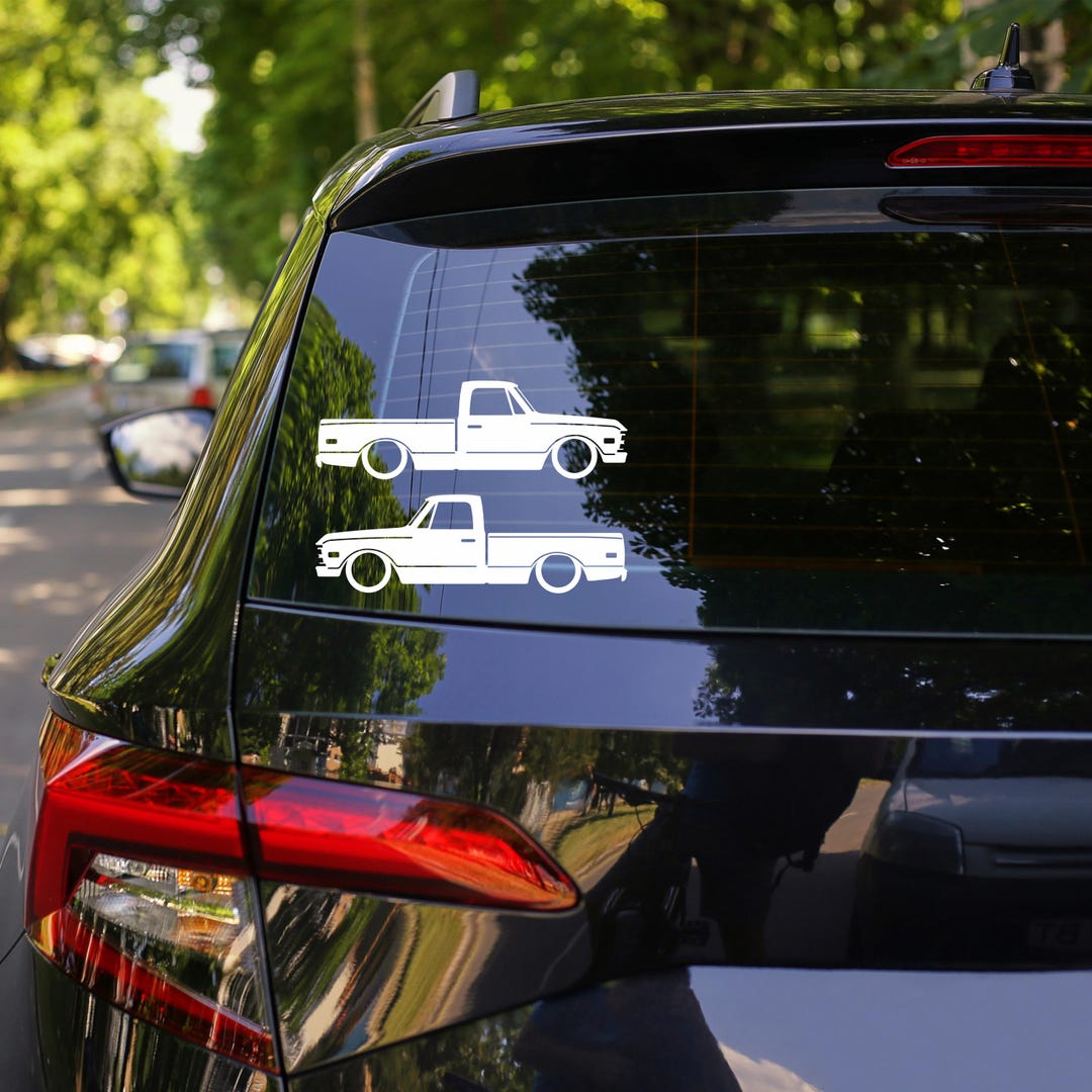 2x Lowered Truck Decal Stickers for Chevrolet C10 Short Bed 2nd Gen ...