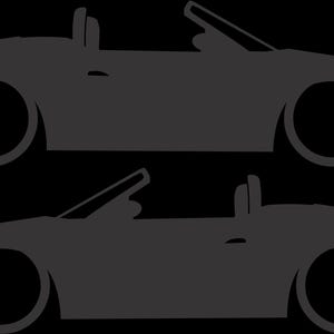 2x Lowered Car Silhouette Decal Stickers for Porsche Boxster 986 1996 ...