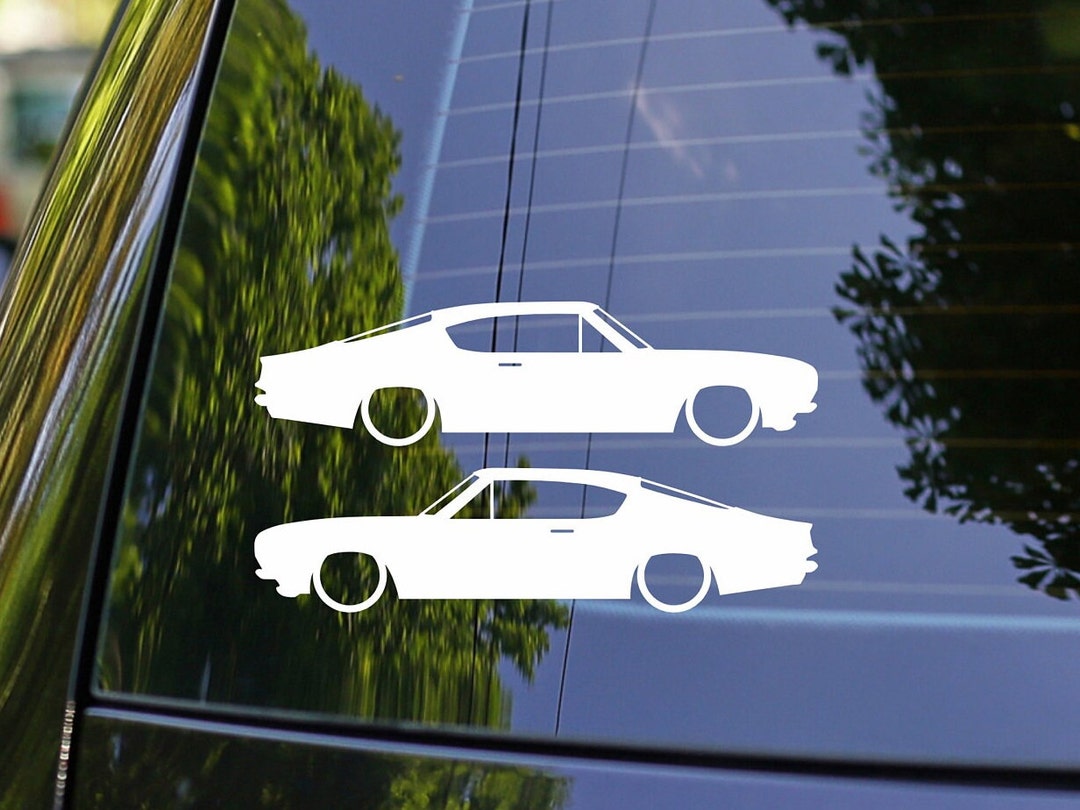 2x Lowered Classic Car Decal Stickers for Plymouth Barracuda Fastback ...